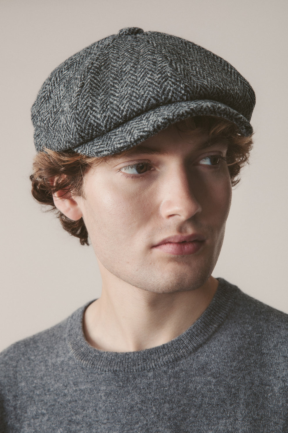 Harris Tweed Carloway Hat - Charcoal Herringbone – Kiltane