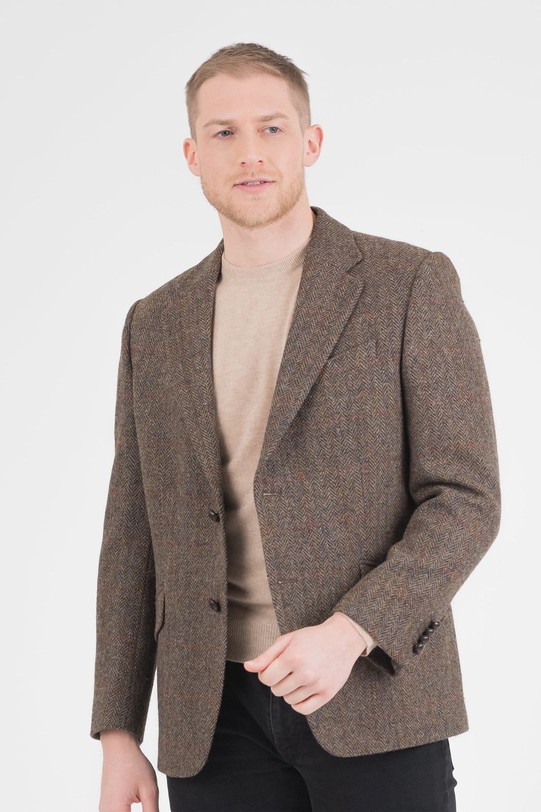 Men's Harris Tweed Finlay Jacket - Brown Check – Kiltane
