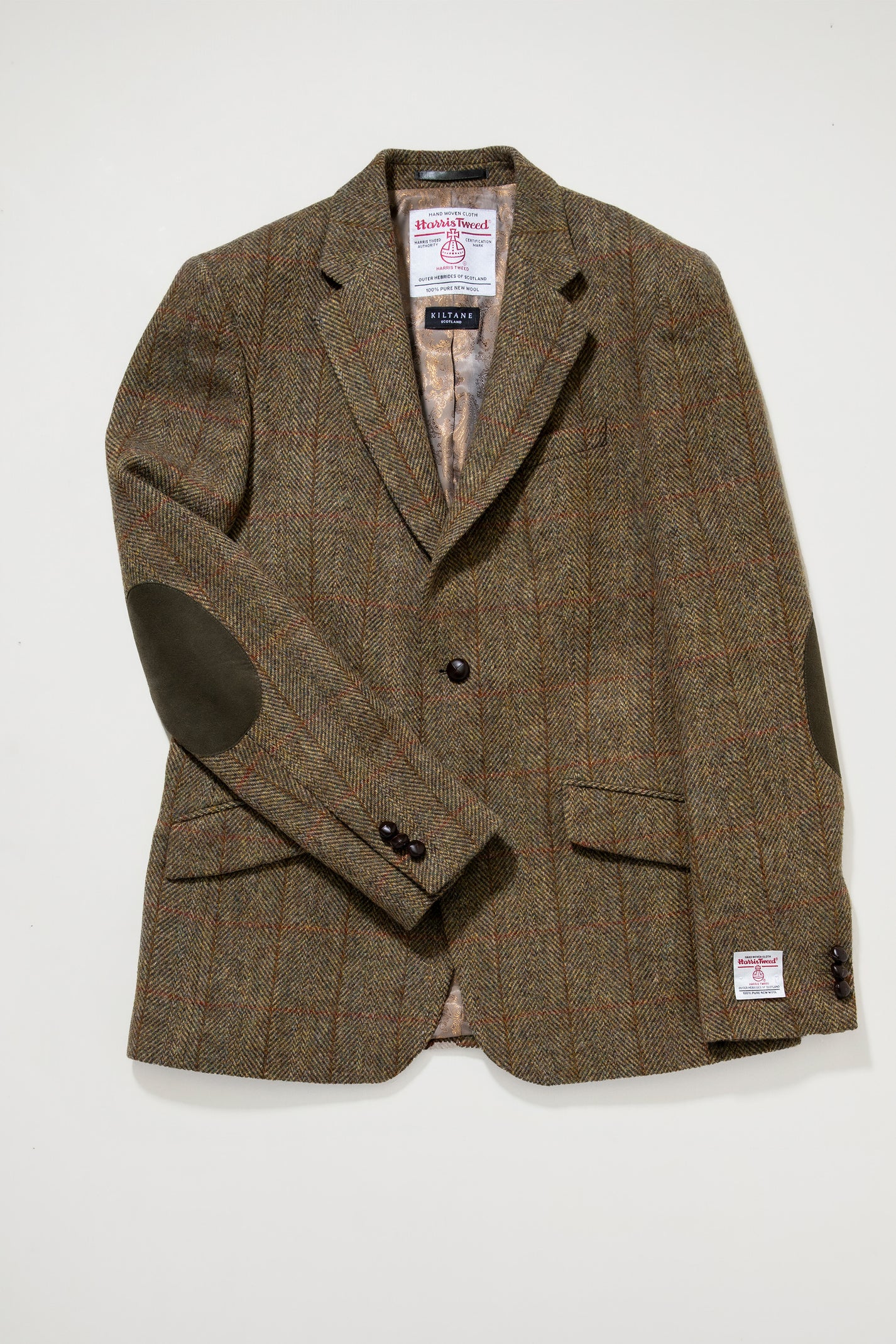 Men's Harris Tweed Patrick Jacket - Mustard Check – Kiltane