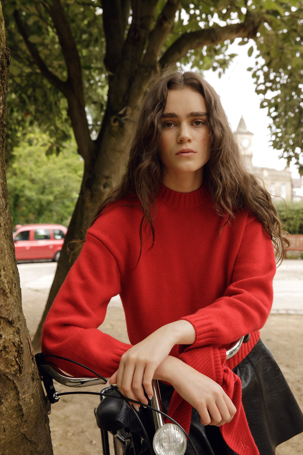 Raeburn Cashmere Jumper - Red – Kiltane