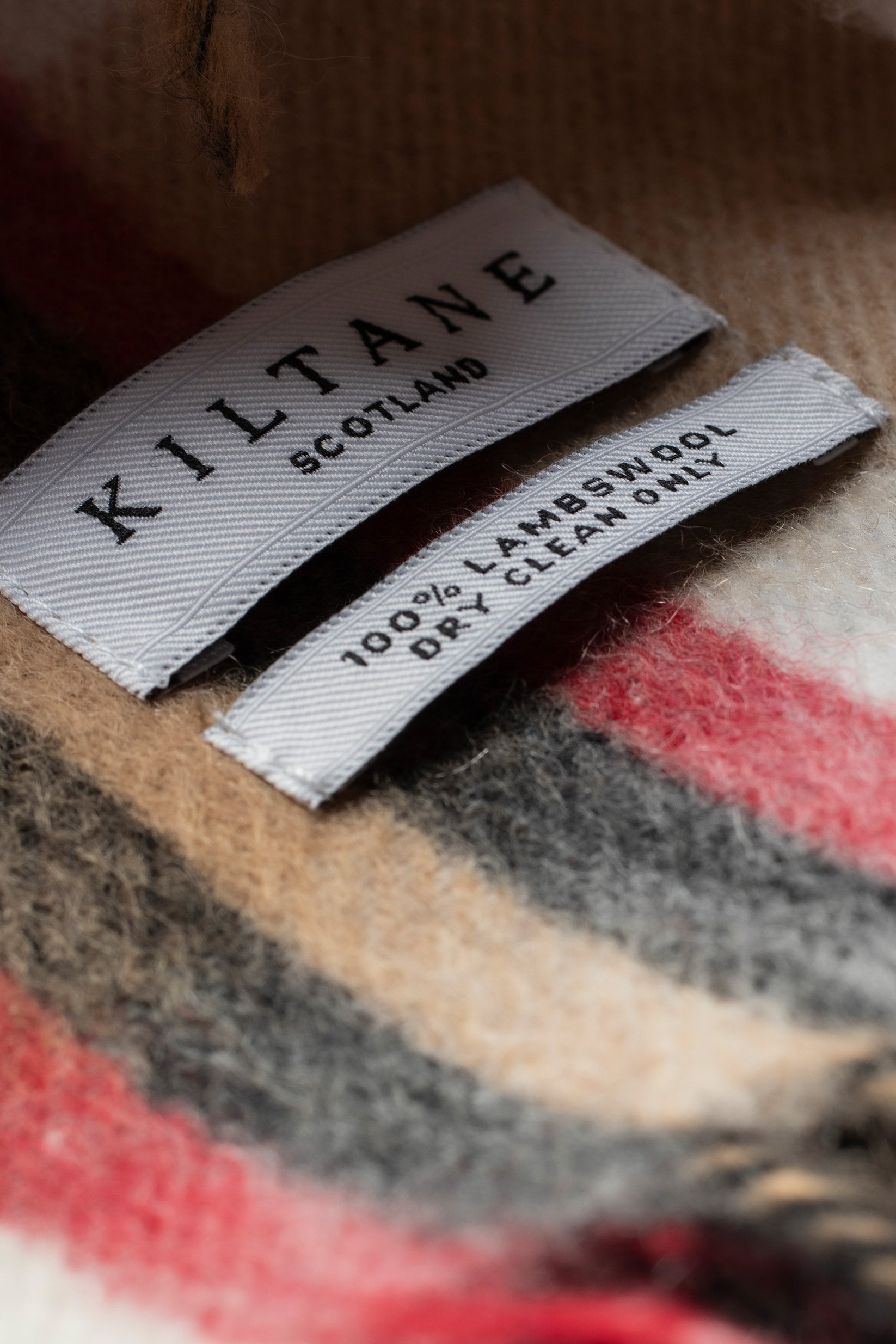 Square Check Lambswool Scarf - Camel – Kiltane